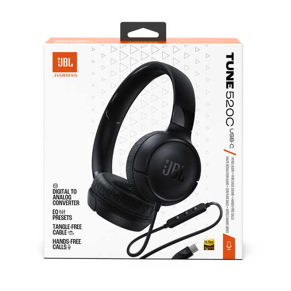 JBL Tune 520C USB-C | Auriculares supraaurales de alta resolución con cable